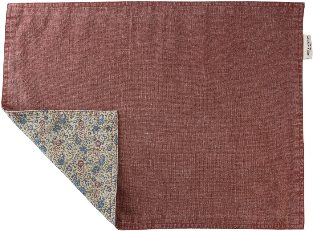 Linnen dubbelzijdige placemat Oxblood