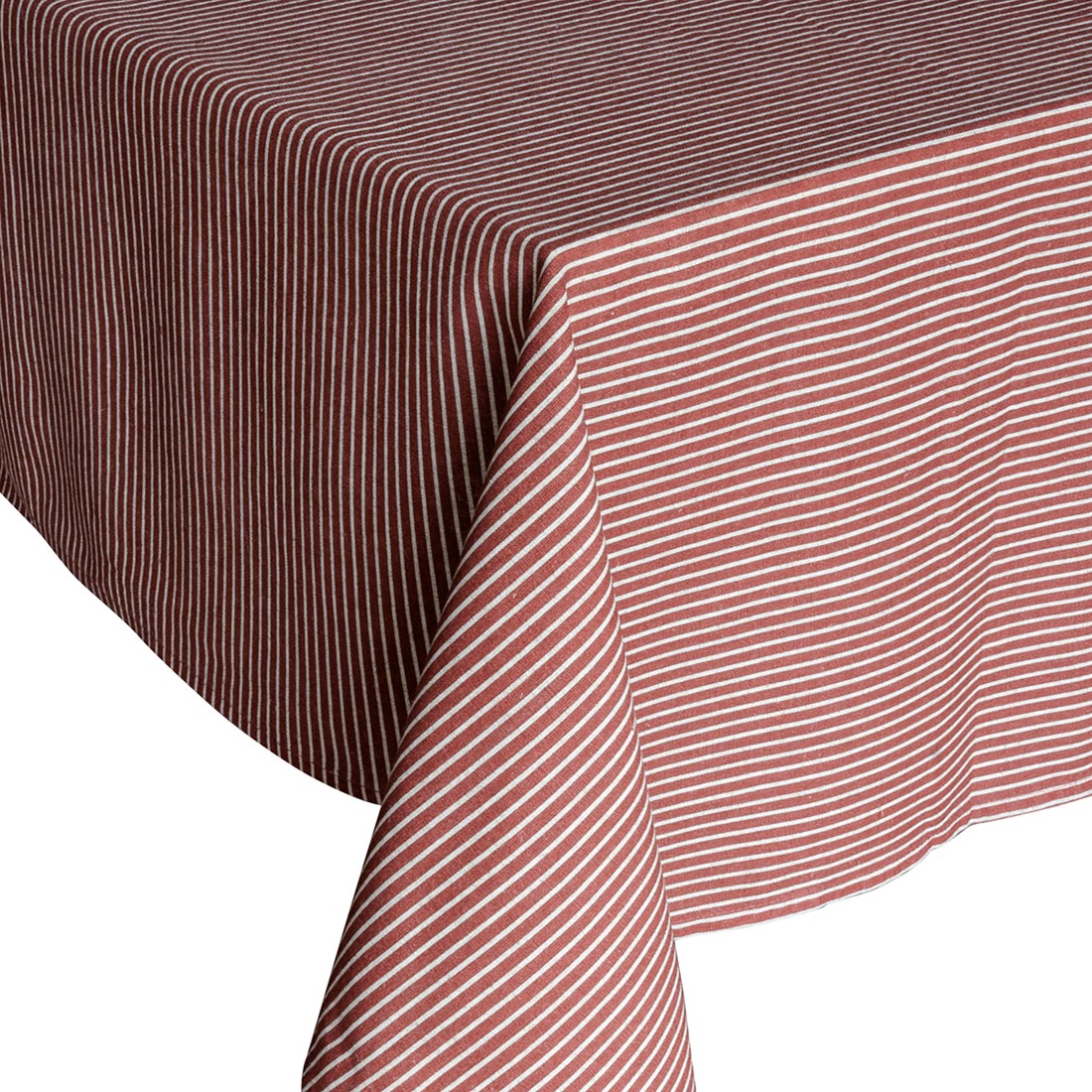 Linnen tafelkleed Oxblood striped
