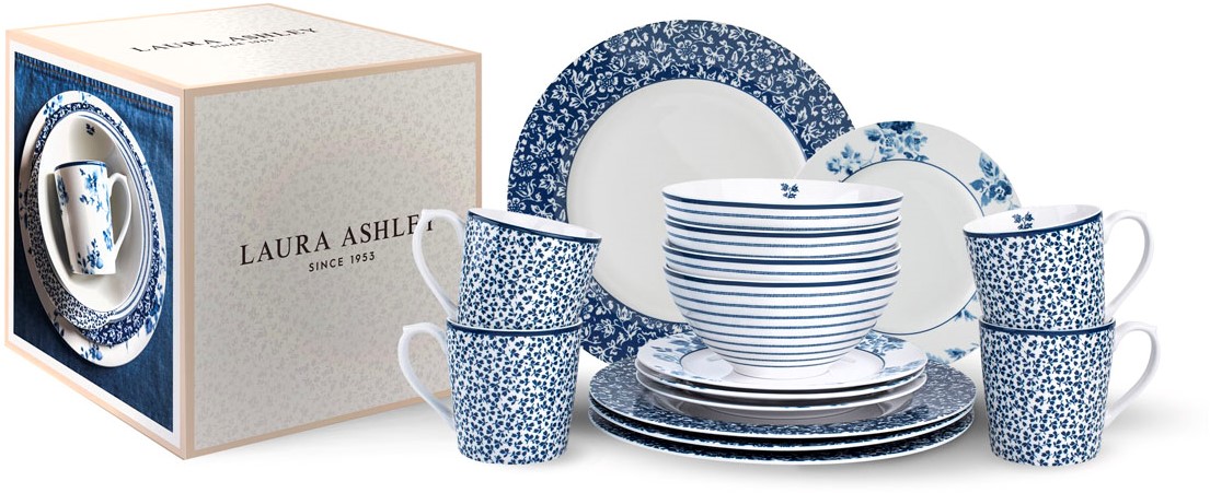 Laura Ashley Blueprint Collectables Dinerset Zestiendelig