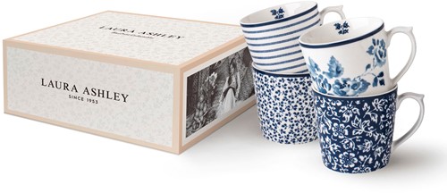 Laura Ashley Blueprint Collectables Set 4 Mugs 30 cl
