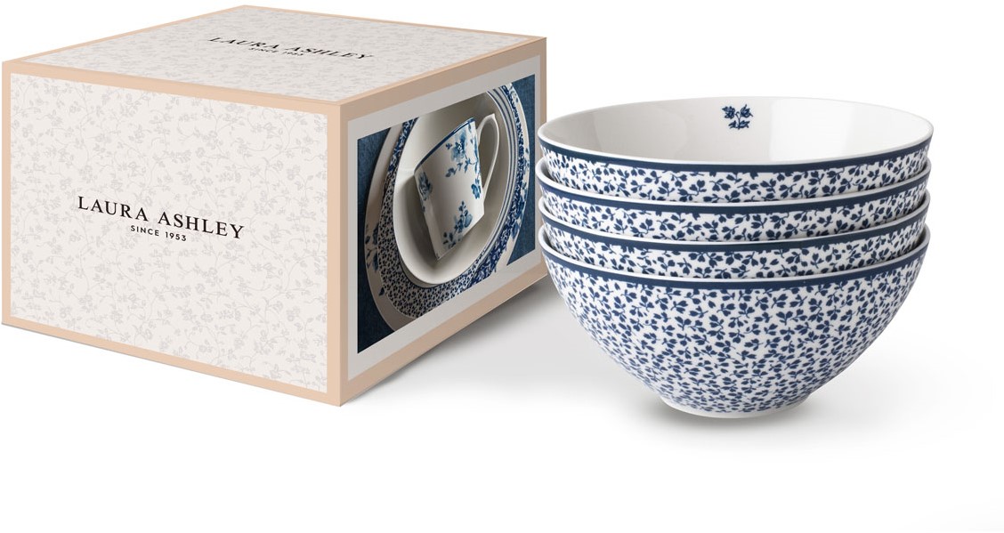 Laura Ashley Blueprint Collectables 4 Kommen Floris 16 cm