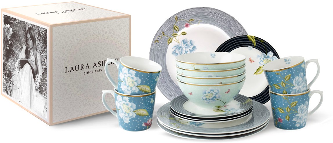 Serviesset 4 personen 16-delig Laura Ashley